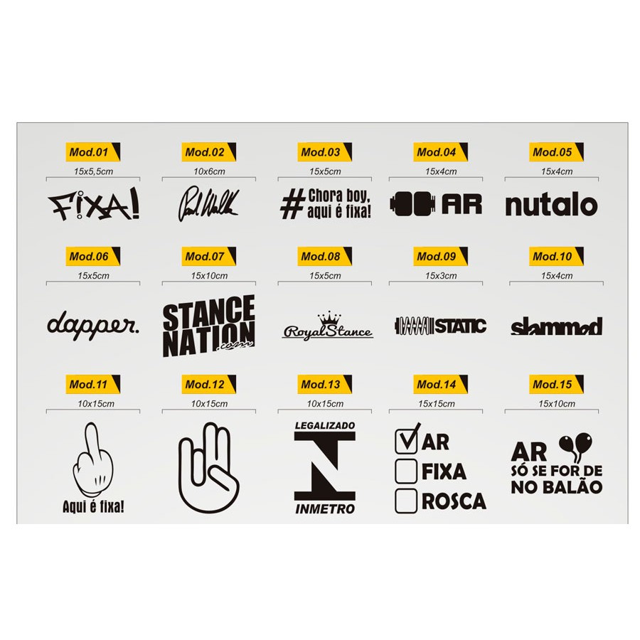 Adesivos Rebaixados
