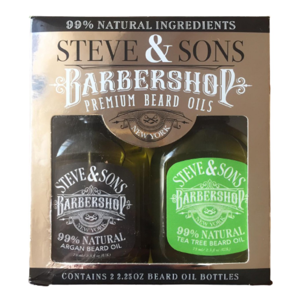 Steve & Sons Barbershop Premium Beard Oils Argan Beard Oil Tea Tree ...