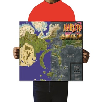 Poster A3 Mapa konoha - Naruto Uzumaki/ Sasuke Uchiha / Itachi Uchiha ...
