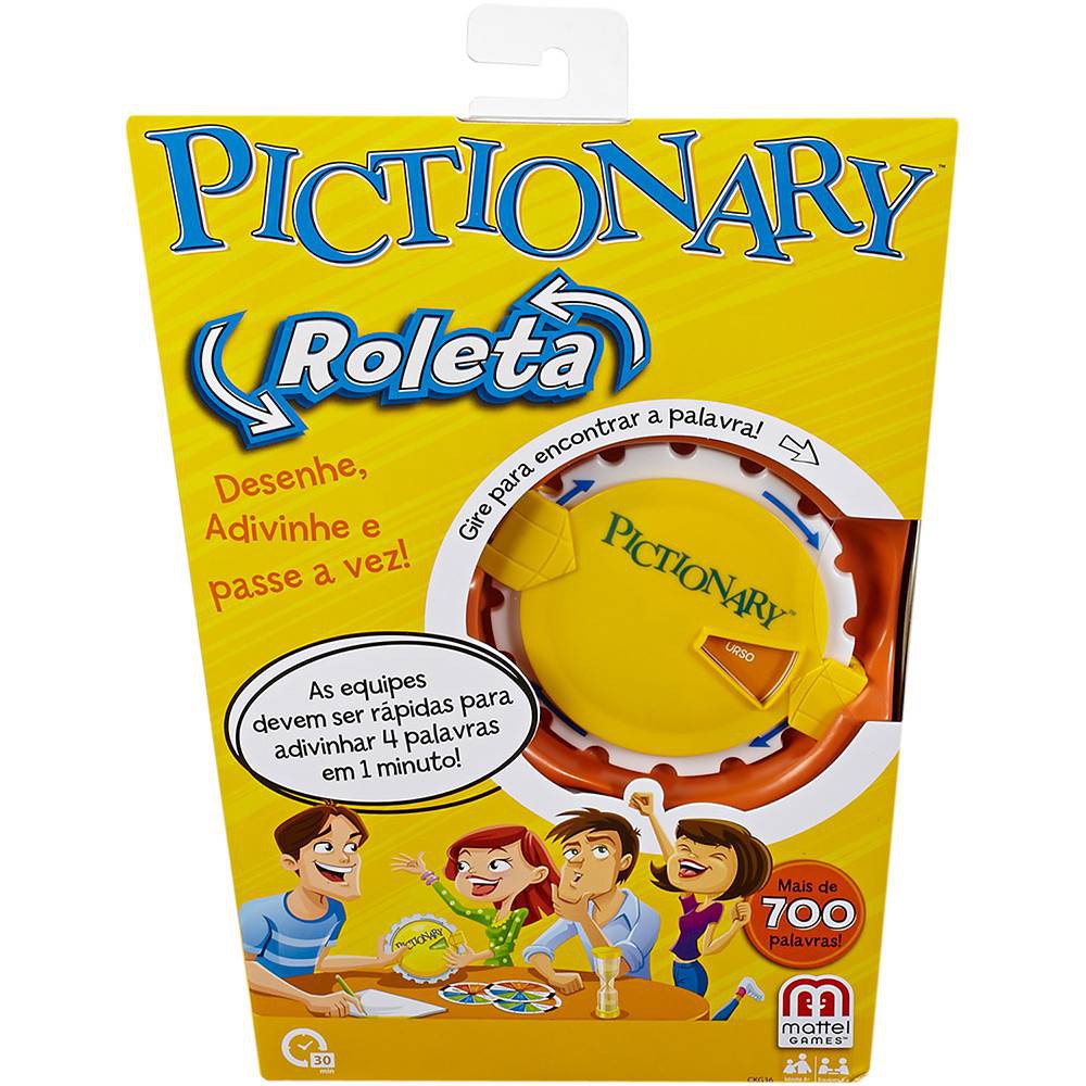 Jogo Pictionary Roleta - Mattel - adivinhação desenho | Shopee Brasil