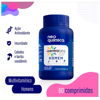 Kit 4 Vitaminas Neo Química Centrotabs Homem e Mulher Suplementos ...