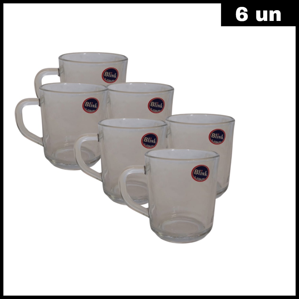 Jogo de 6 Canecas de Vidro Mug Rolex de 230 ml | Shopee Brasil
