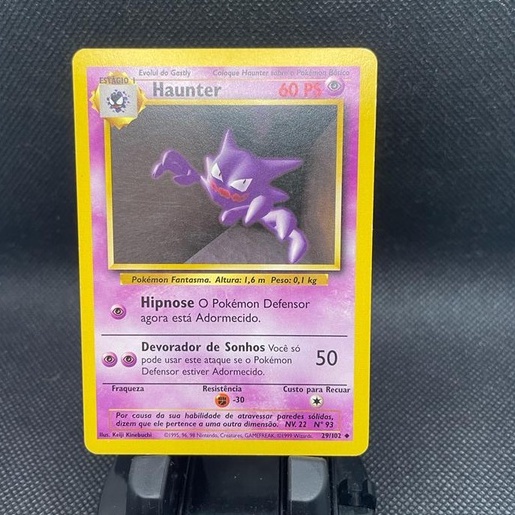 Haunter 29/102 Base Set 1999 Pokemon TCG Antigo | Shopee Brasil
