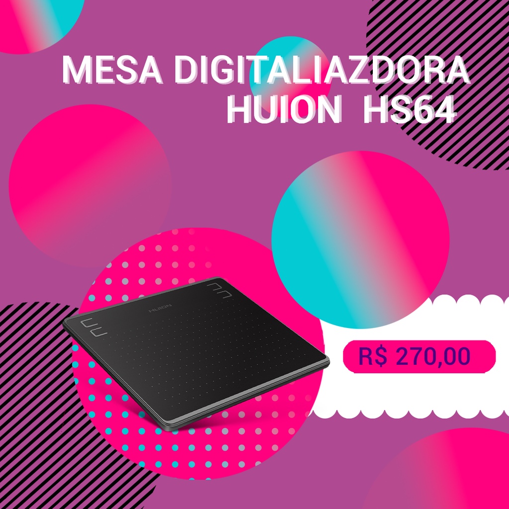 Mesa digitalizadora Huion HS64, e Gaomon S620 - Escorrega o Preço