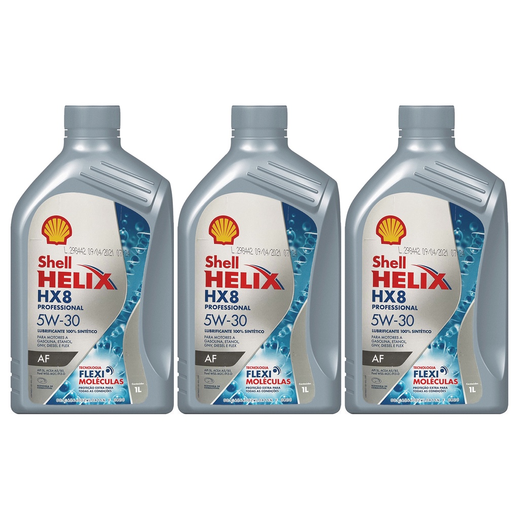 Kit 3 Shell Helix Hx8 5w30 diesel Sintetico | Shopee Brasil