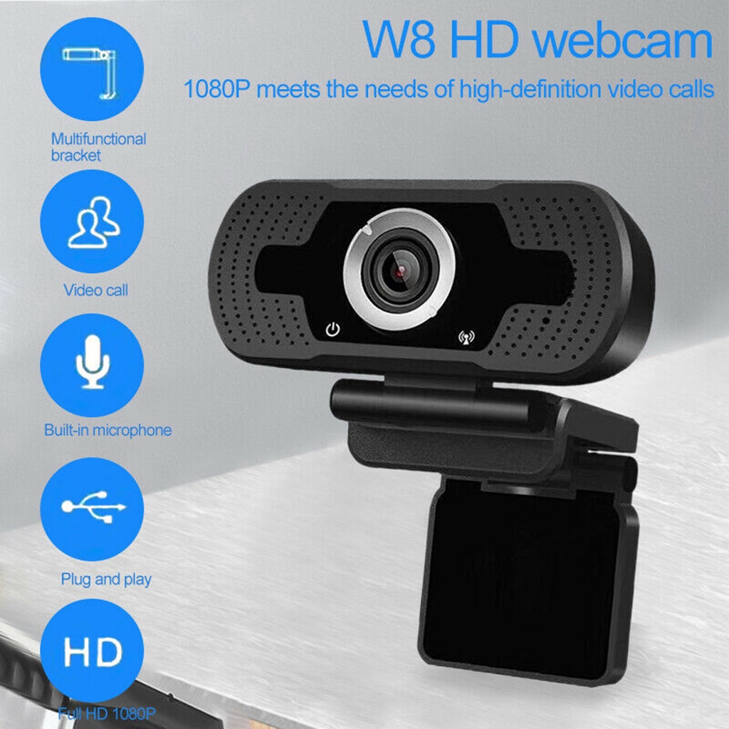 Webcam HD 1080P com Microfone para PC/Notebook/Desktop/Android/TV ...