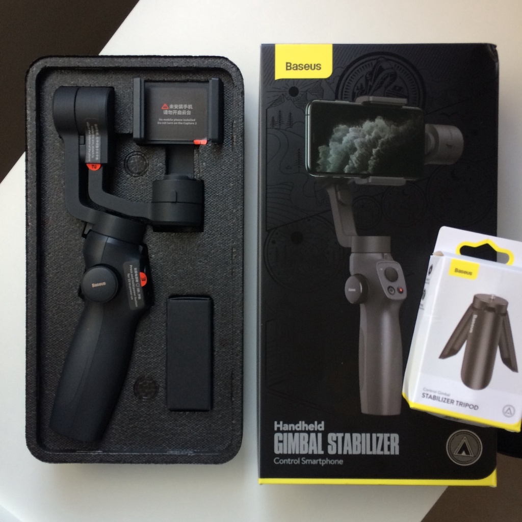 Estabilizador Gimbal Baseus de 3 Eixos + Tripé - PRONTA ENTREGA ...