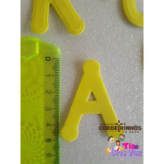 Aplique de letras de E.V.A kit com 5 alfabetos | Shopee Brasil