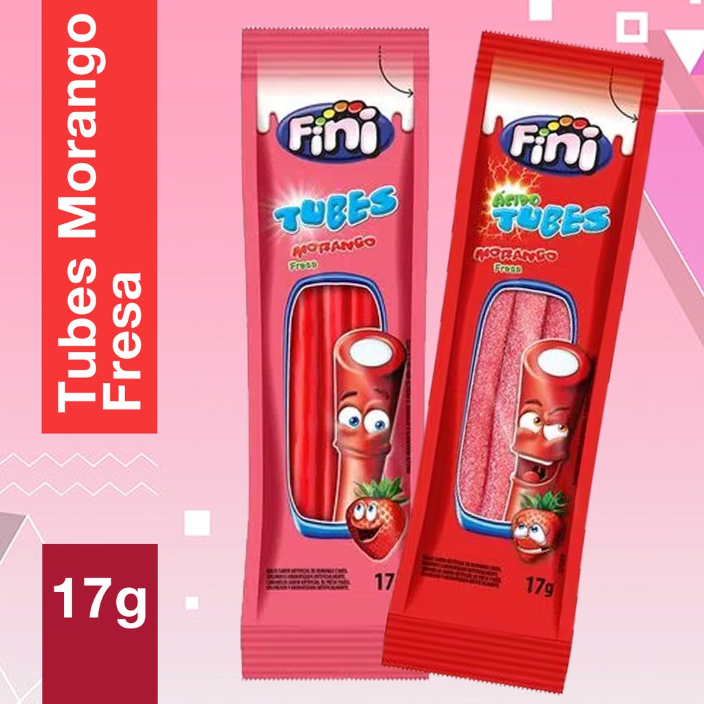 Fini Tubes Morango Fresa 17g | Shopee Brasil