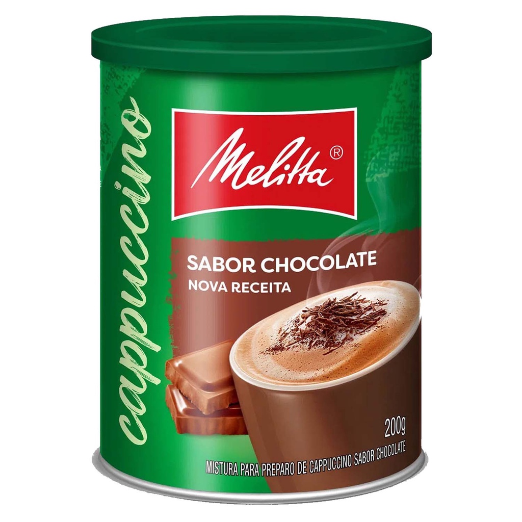Café Solúvel Cappuccino Melitta Chocolate 200g Lata | Shopee Brasil