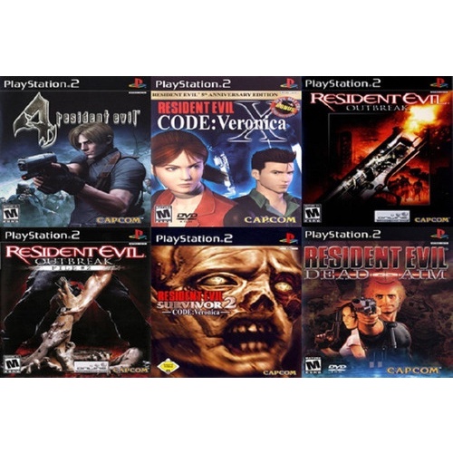 Resident Evil Coleção 6 DVDs Dublado e Legendado em Português PS2 ...