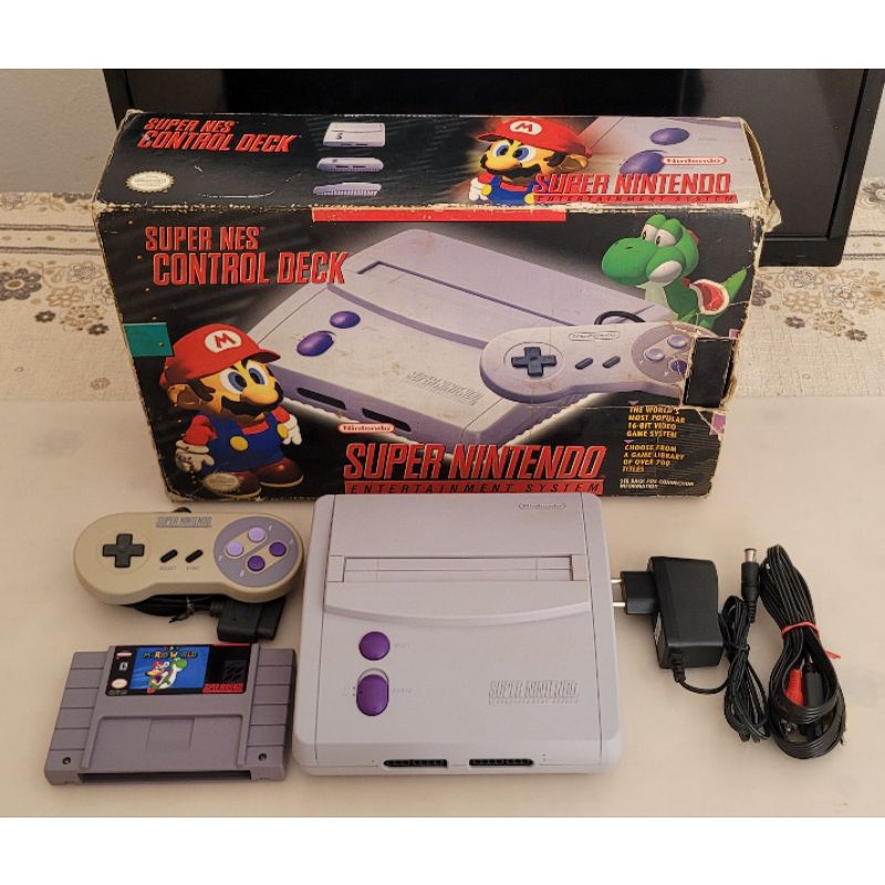 Super Nintendo Baby Completo Na Caixa + Fita Mario Original. | Shopee ...