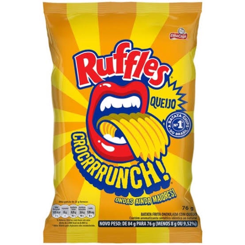 Batata Ruffles Queijo 76g Pepsico Pronta Entrega Lançamento | Shopee Brasil