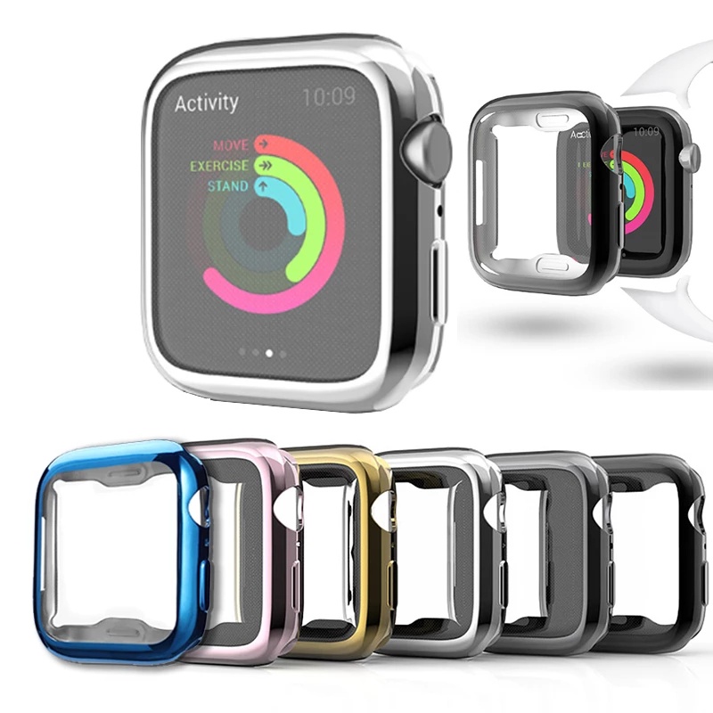 Capa Protetora Flexível Em Tpu Para Apple Watch Iwatch 6 / 5 / 4 / 44mm ...