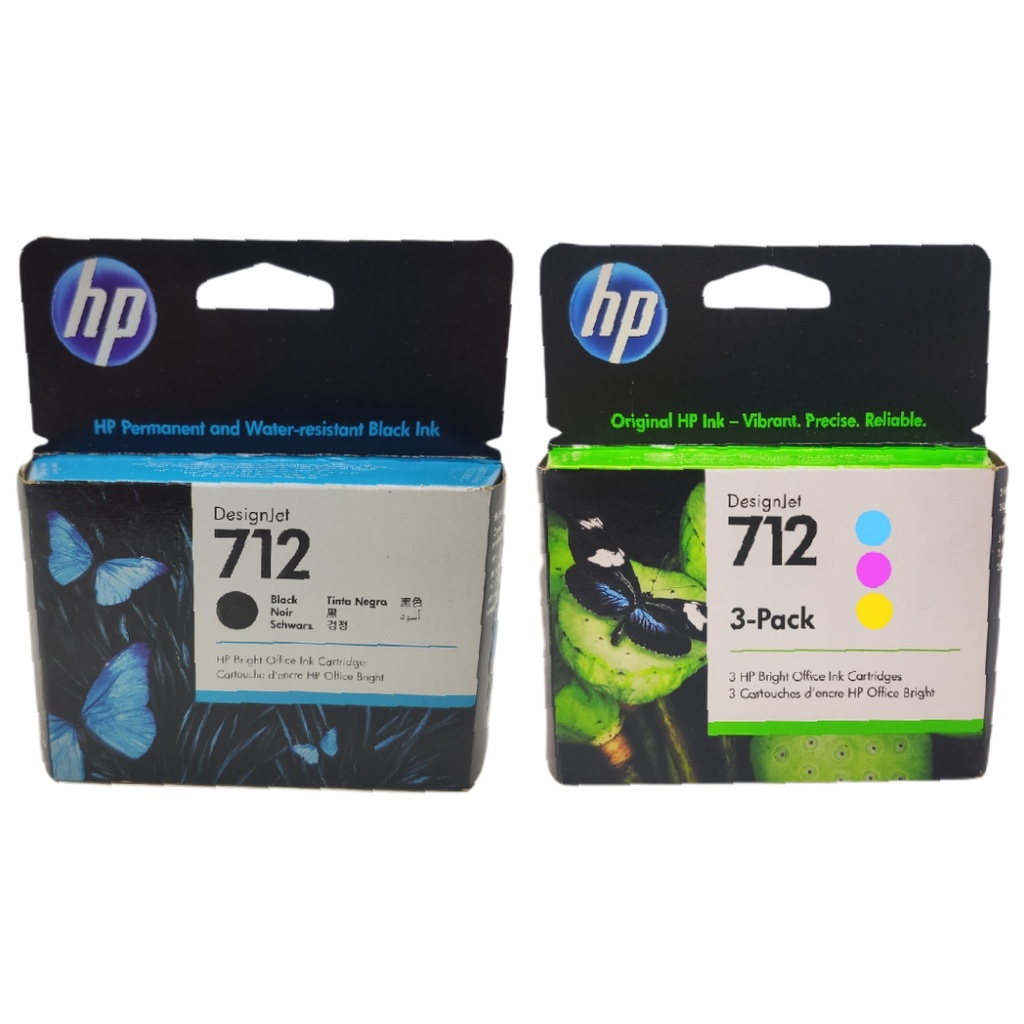 KIT COM 4 CARTUCHOS DE TINTA 712 HP C/ preto 80ml - Desconto no Preço