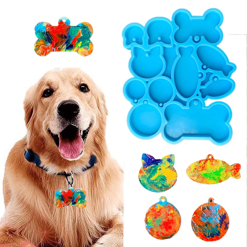 JunYi Gatos Fishes Ossos Combinação Chaveiro Pingente De Resina Epóxi ...