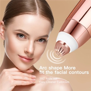 Depilador de sobrancelha Elétrico 2em1 Para Rosto Nariz Aparador De Pelos Recarregável USB ...