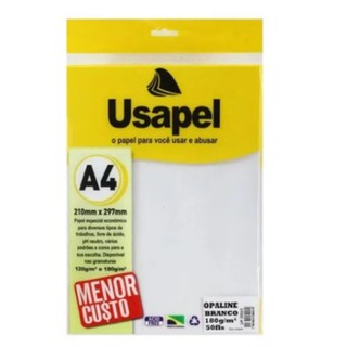 Papel Opaline 180g A4 210x297mm Com 50fls | Shopee Brasil