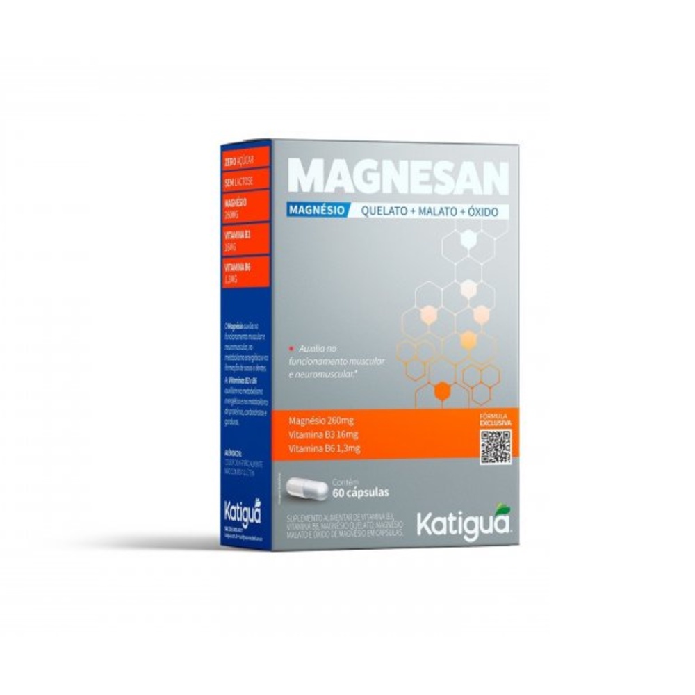 Magnesio Magnesan 60 Capsulas 500mg Katigua | Shopee Brasil