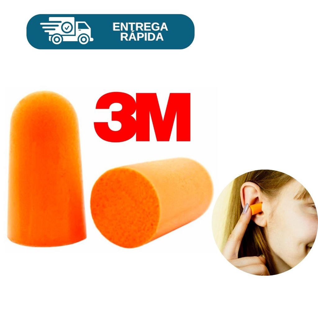 Protetor Auricular Plug De Espuma 3M 1100 Sem Cordão Abafador Tampão Ouvido Para Dormir | Shopee ...