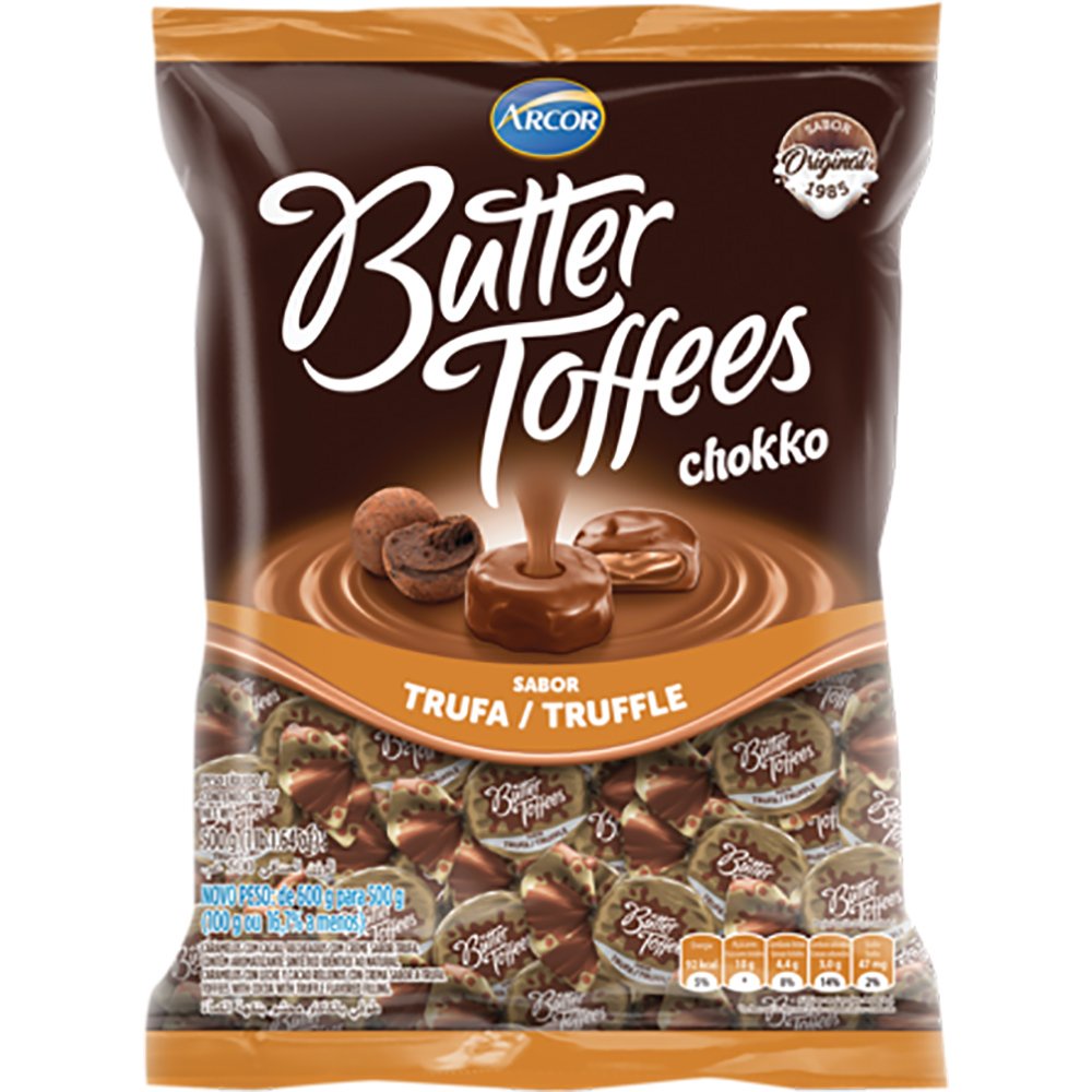 Saco de Bala Butter Toffees Recheada 500g - Escolha o seu Sabor ...