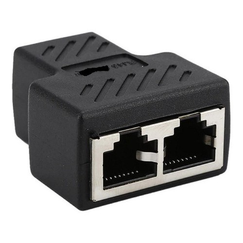 Conector Extensor Duplicador Rj45 Splitter Plug T Preto | Shopee Brasil