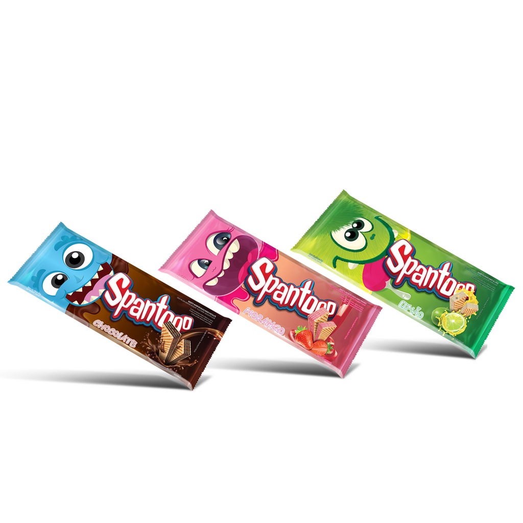 Biscoito Wafer Spantoo 80g | Shopee Brasil