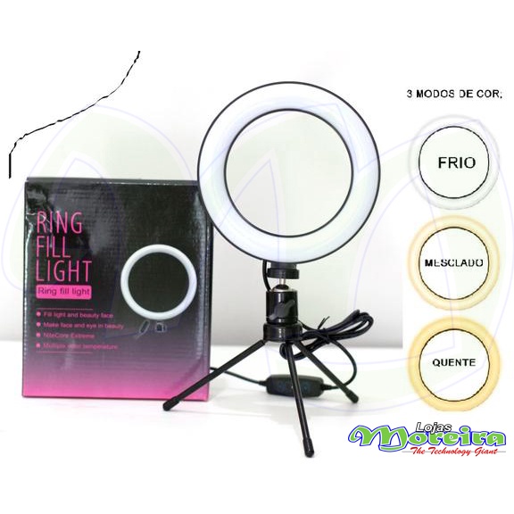 RING LIGHT 6 POLEGADAS QX160 | Shopee Brasil