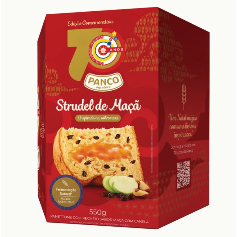 Panettone Strudel de Maçã 550gr Panco | Shopee Brasil
