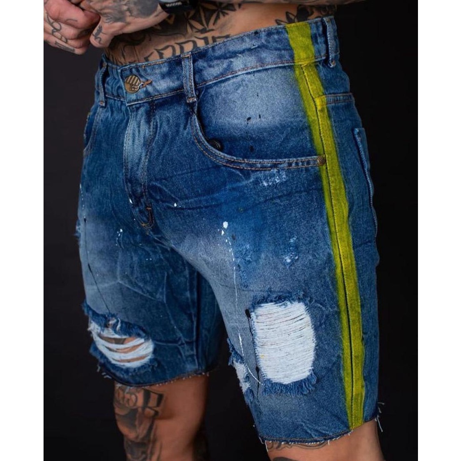 BERMUDA JEANS MASCULINA DA MARCA TITULAR JEANS ORIGINAL | Shopee Brasil