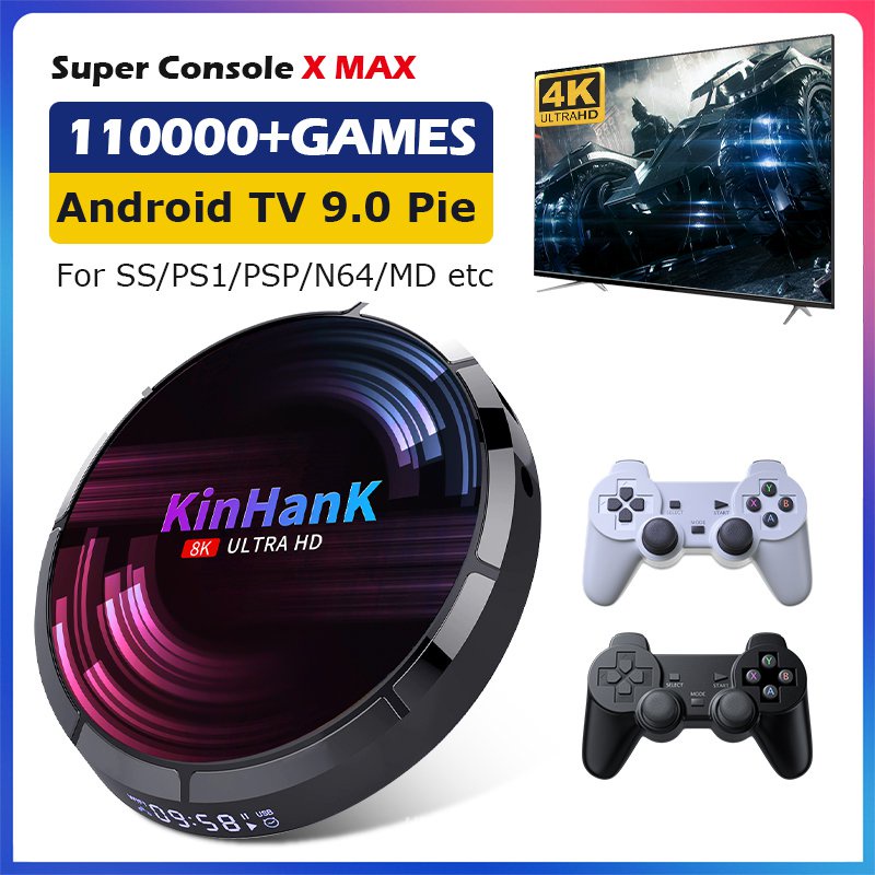 Consoles De Vídeo Game Retro WiFi Super Console X Max H96 Para SS/PSP ...