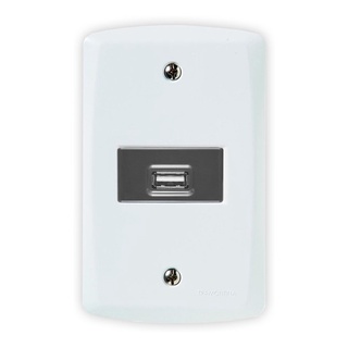 Módulo Tomada Usb Bivolt 1,5a Grafite Com Placa Tramontina | Shopee Brasil