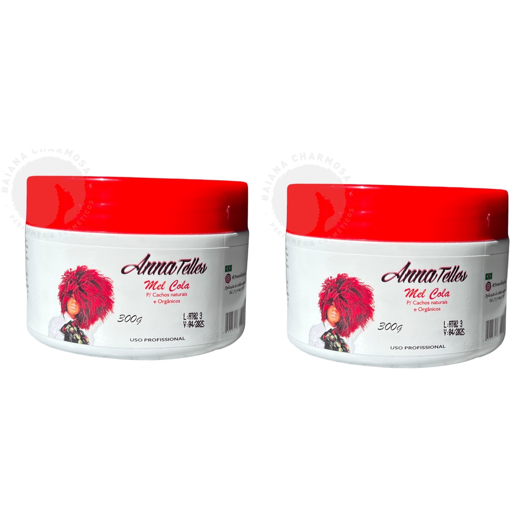 kit 2 unidades Anna Telles Mel Cola P/ Cachos Naturais E Orgânicos 300g ...