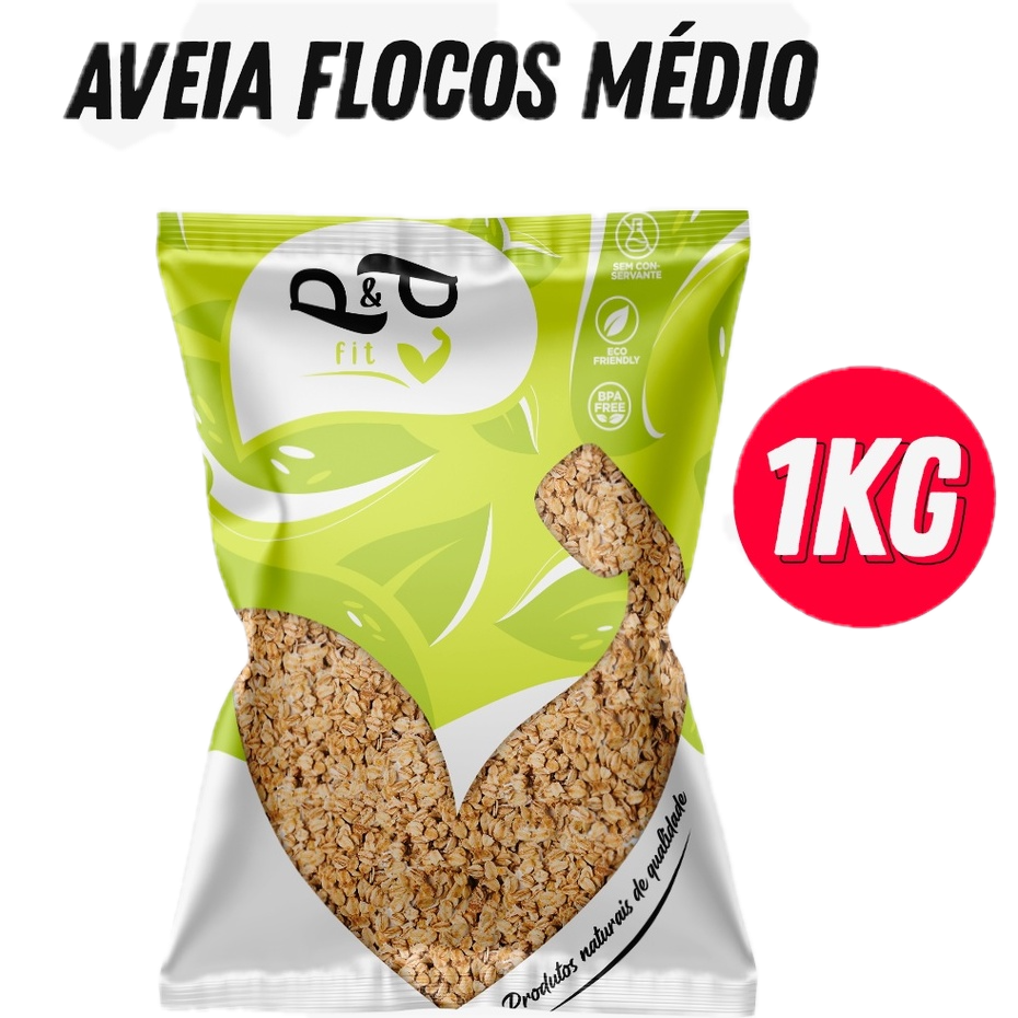 Aveia em Flocos Médio - Alta Qualidade - Escorrega o Preço
