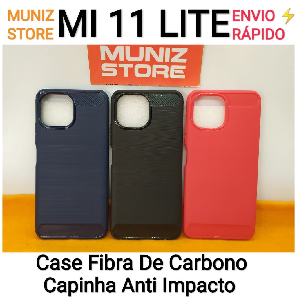 Capa Mi 11 Lite Xiaomi Case Anti-Impacto Fibra de Carbono Capinha ...