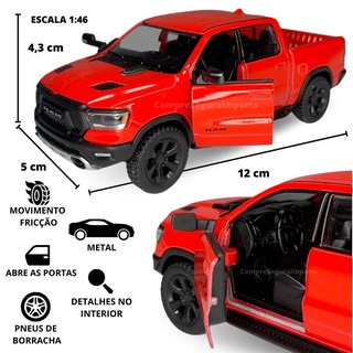 Carrinho De Ferro Miniatura Dodge Ram 1500 Metal Abre Porta | Shopee Brasil