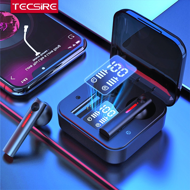 Tecsire T13 TWS fones de ouvido bluetooth sem fio estéreo bass controle ...