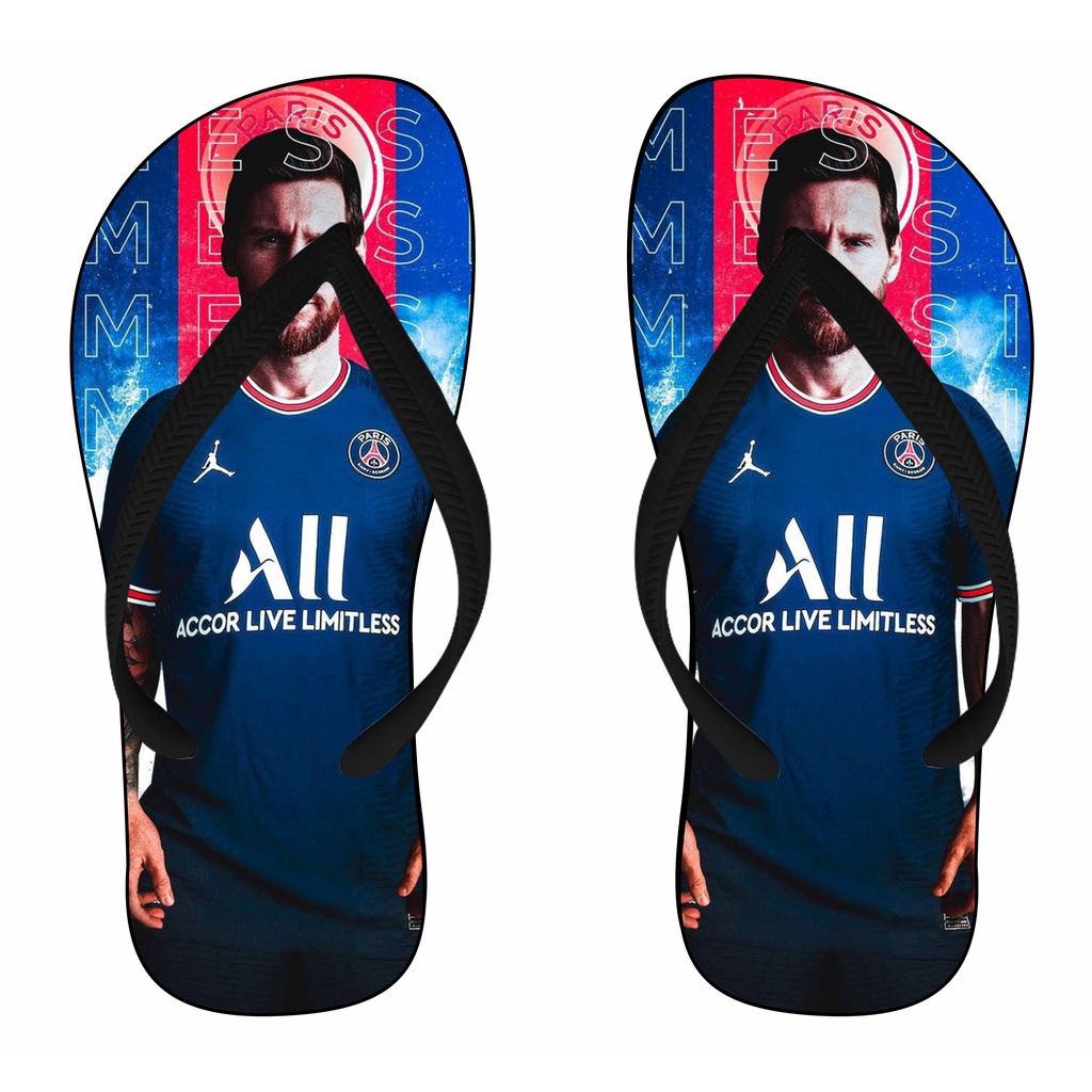 Chinelo Personalizado Lionel Messi Paris San German Psg | Shopee Brasil