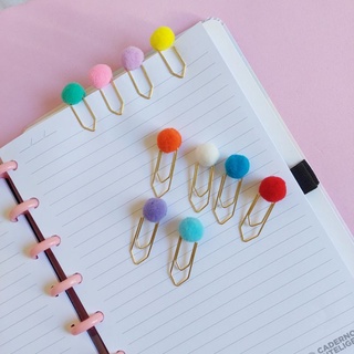 Clips pompom dourado para decorar caderno planner | Shopee Brasil