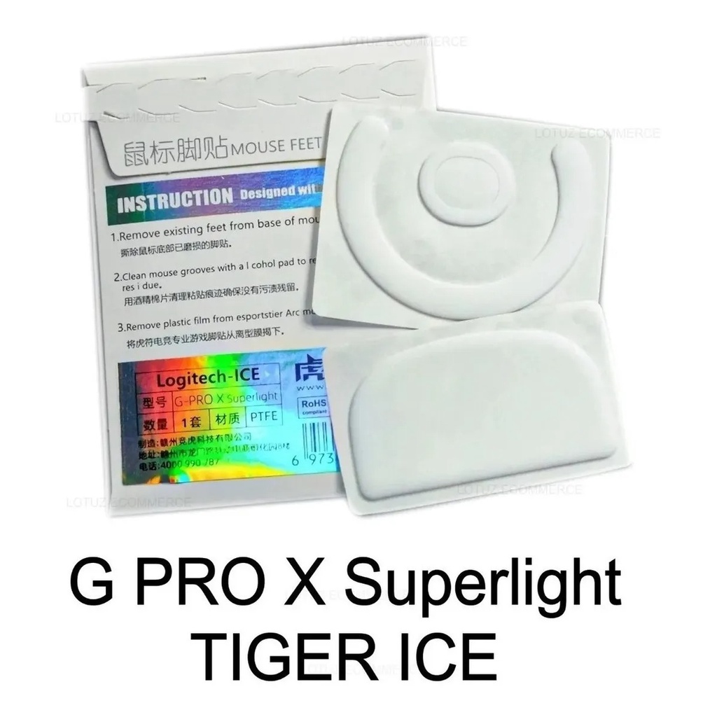 Mouse Feet Tiger Ice Para Logitech G Pro X Superlight - Escorrega o Preço