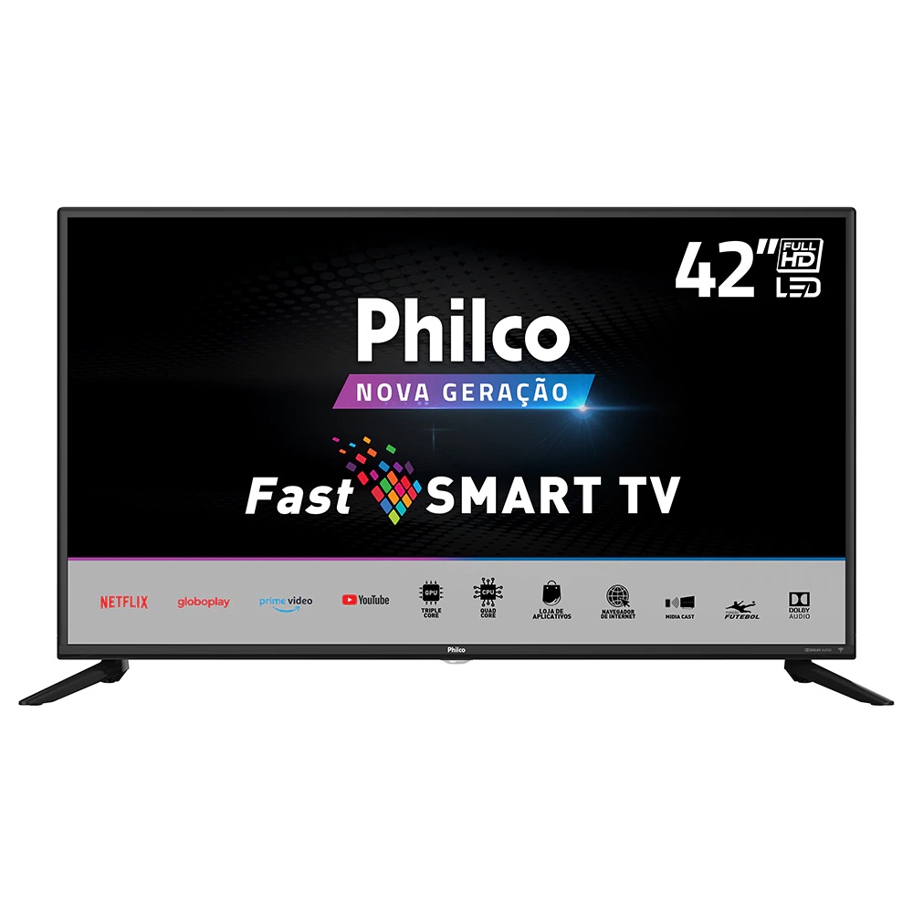 Smart TV LED 42” Full HD Philco PTV42G70N5CF com Processador Quad Core ...