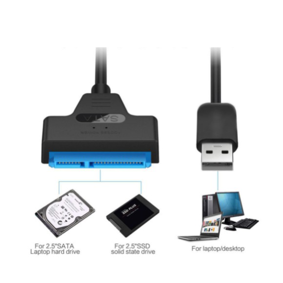 Adaptador Usb Sata Usb Hdd Ssd Novo | Shopee Brasil