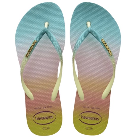 Chinelo Havaianas Slim Gradient Sunset numero 35/36 As cores do pôr do ...