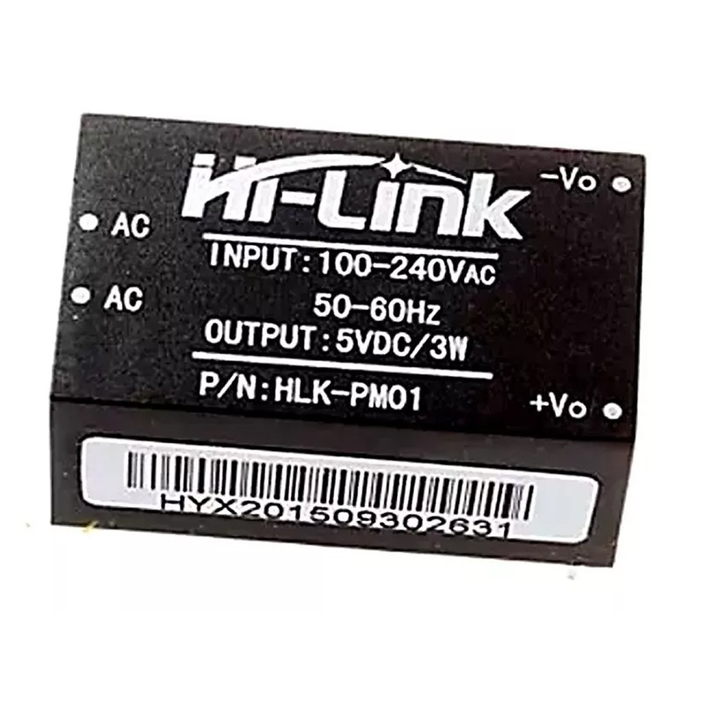 Mini Fonte HiLink HLK-PM01 5V 3W - 100 a 240V 3W 600mA Arduino Esp32 ...