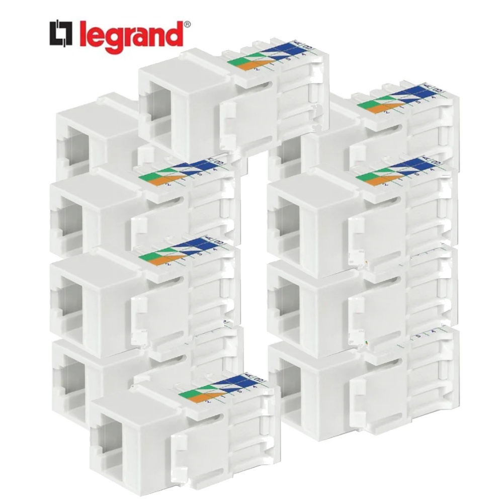 Kit 10 Conectores Legrand Rj45 Cat5E Utp Keystone | Shopee Brasil