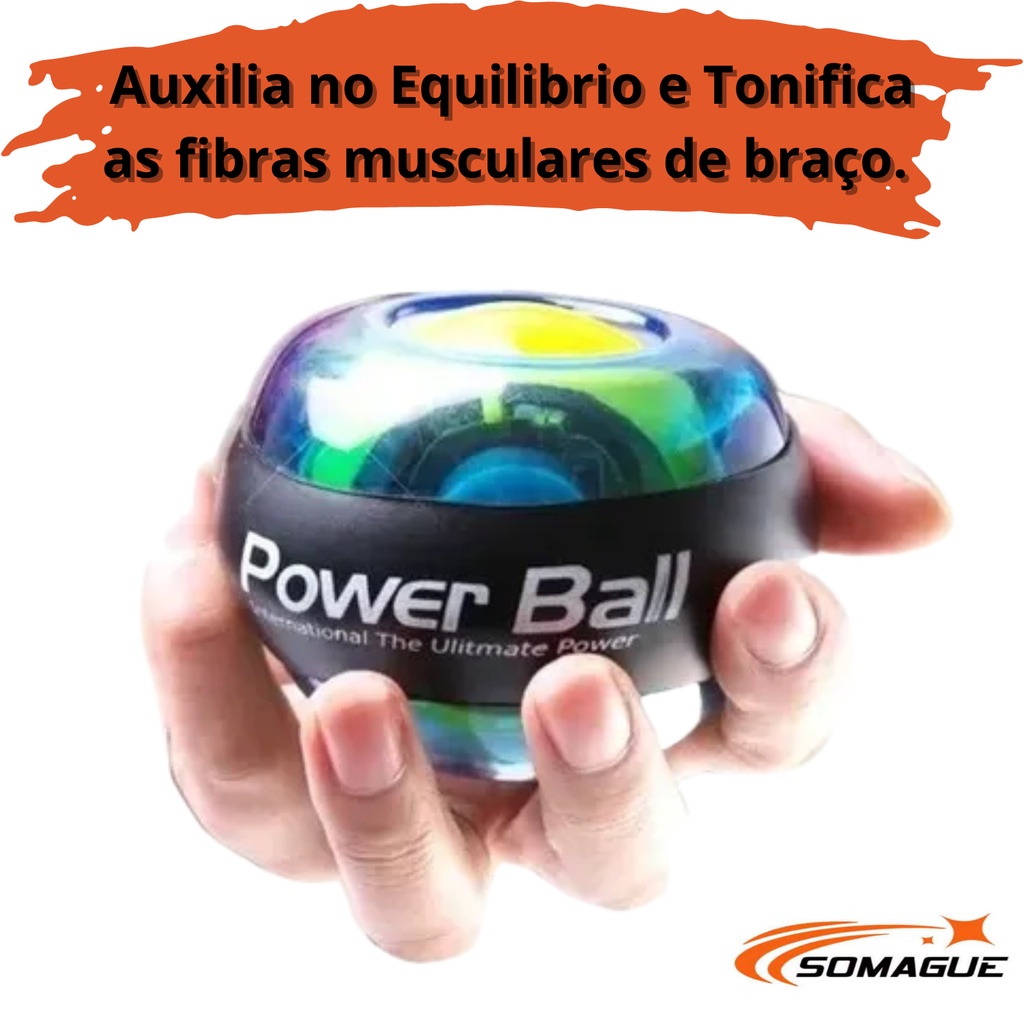 Bola de Exercício Power Wrist Ball Gyro Ball (61 kilos) Exercício de ...