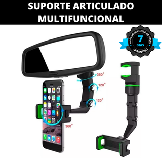 Suporte Para Celular Veicular Multifuncional 360 Anti Queda Articulado ...
