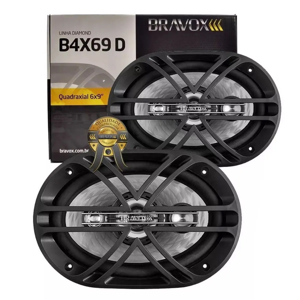 Par De 6x9 Quadriaxial Bravox 300rms - Alto-falantes | Shopee Brasil