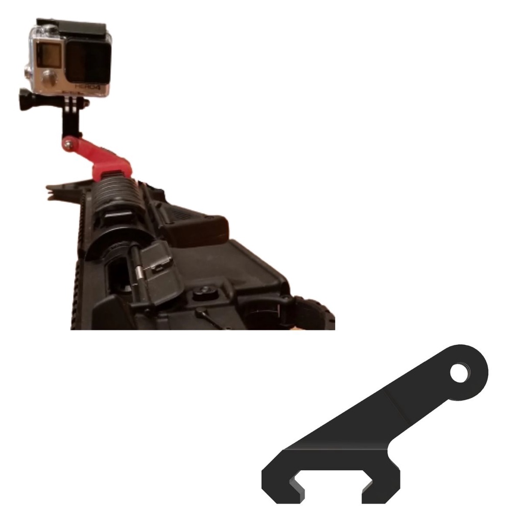 Suporte Mount Tático Rifle Aeg Trilho Picatinny P/ Gopro - Escorrega o ...