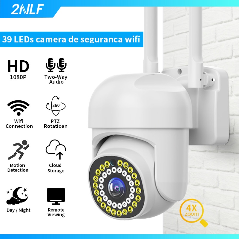 1080P Câmera Segurança Wifi Externa IP Security Camera Wireless Cctv ...